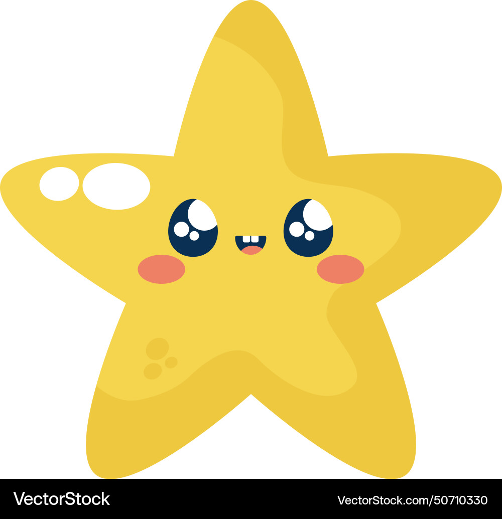 Weather star cute Royalty Free Vector Image - VectorStock