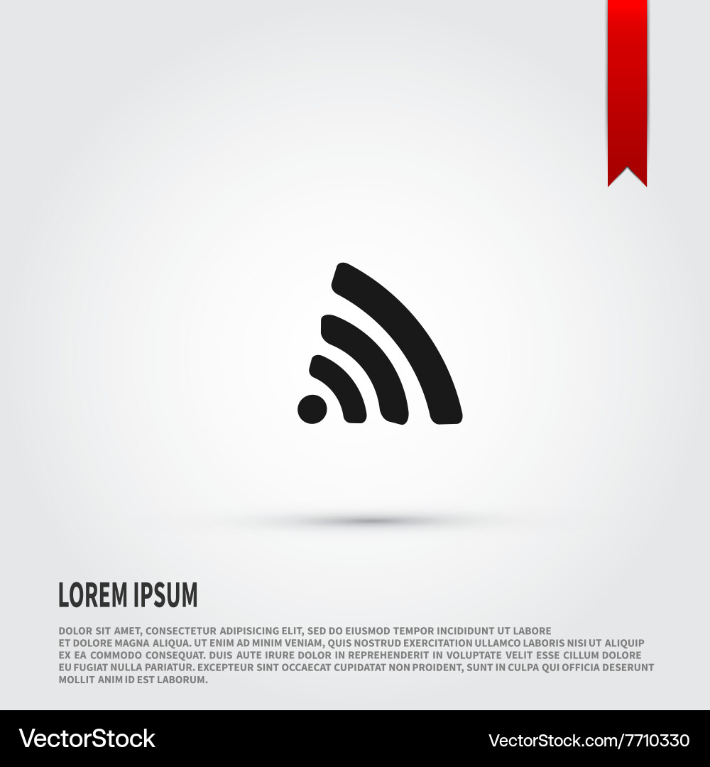 Wireless icon flat design style template Vector Image