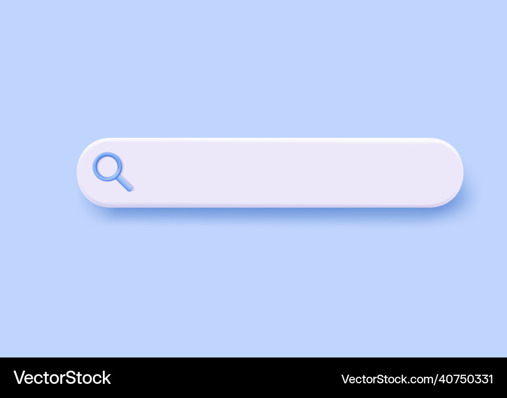3d search bar Royalty Free Vector Image - VectorStock