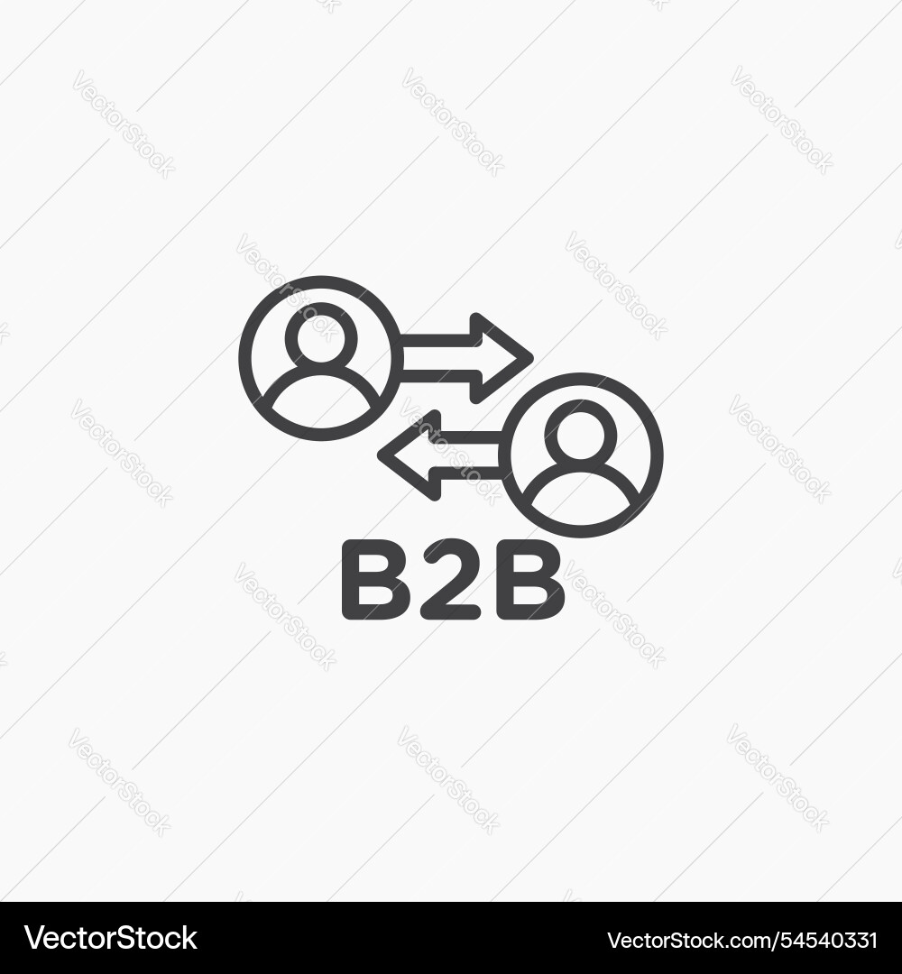 B2b icon Royalty Free Vector Image - VectorStock