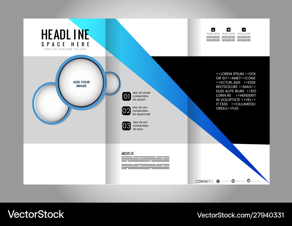 Brochure folder leaflet abstract element Vector Image