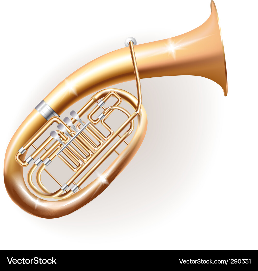 Classical wagner tuba Royalty Free Vector Image