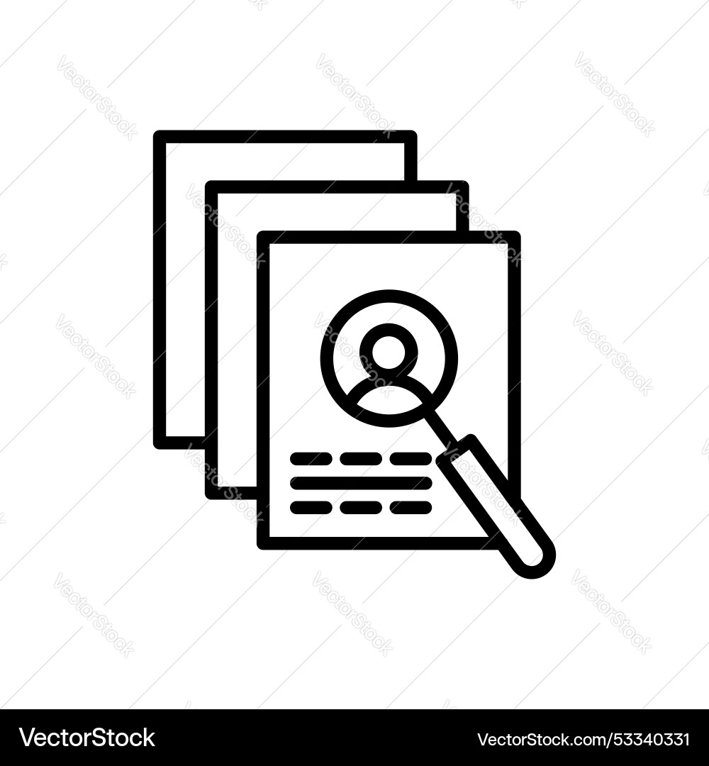 Curriculum vitae sign Royalty Free Vector Image