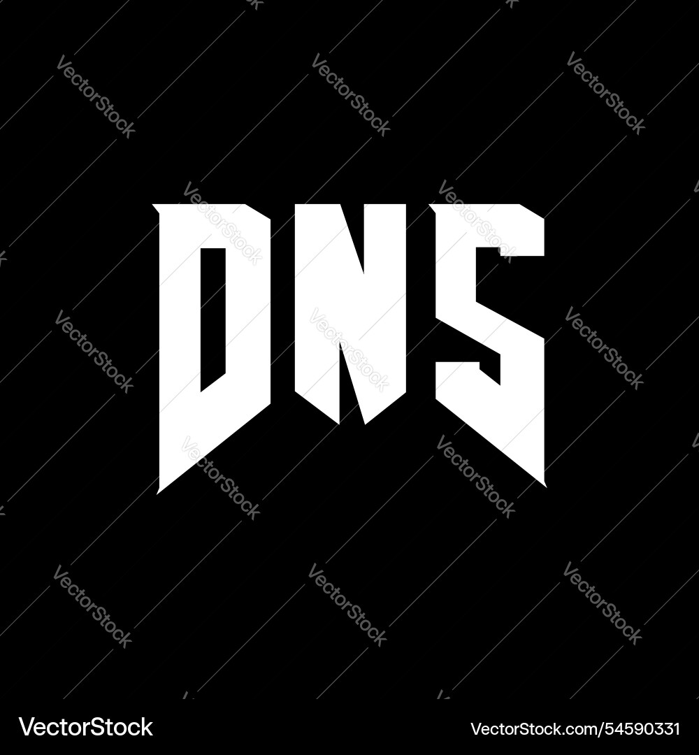 Dns letter logo design for technology company Vector Image