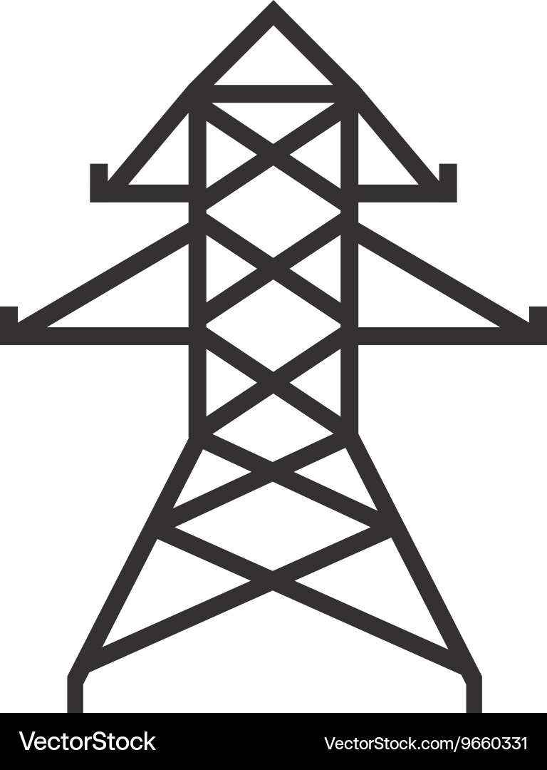 Electrical tower isolated icon design Royalty Free Vector