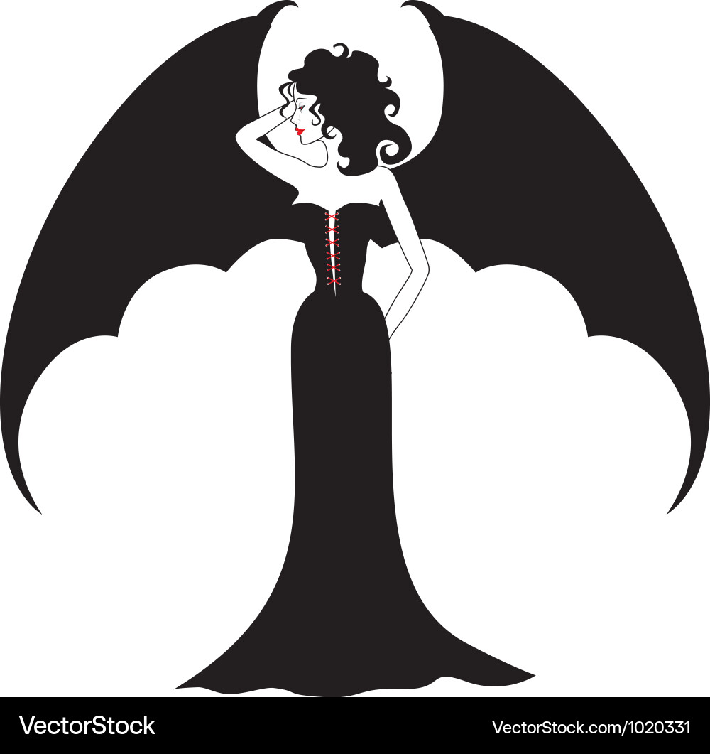 Elegant Vampire Woman Royalty Free Vector Image