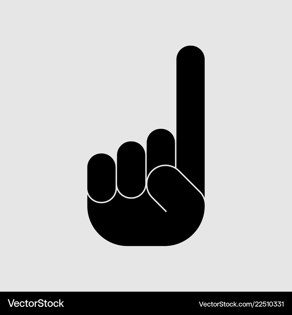 Finger up - icon Royalty Free Vector Image - VectorStock