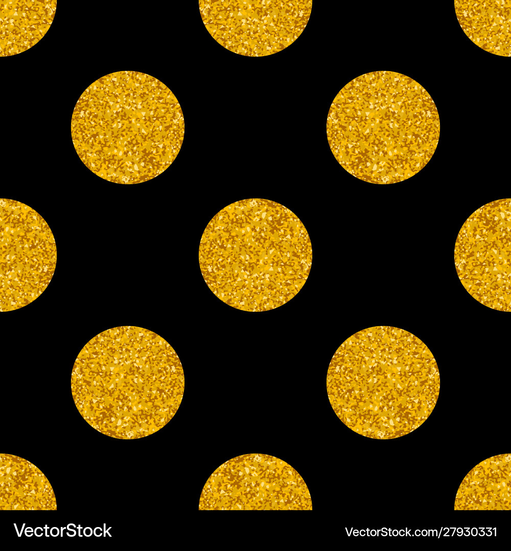 Golden Polka Dot Tile Pattern Royalty Free Vector Image