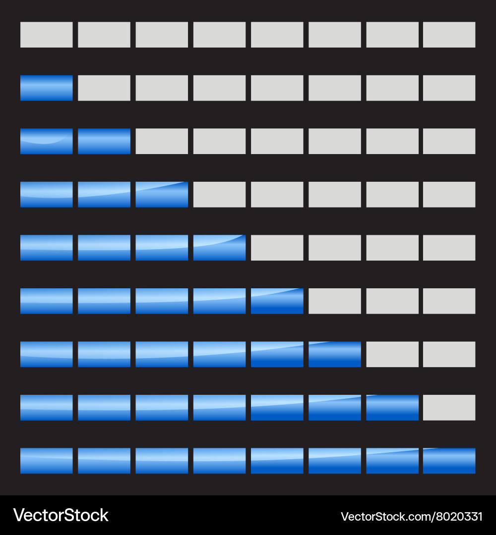 Horizontal progress bars Royalty Free Vector Image