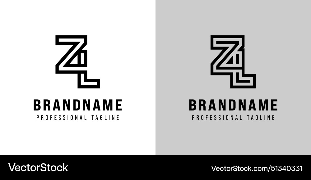 Letters zl monogram logo suitable for any Vector Image