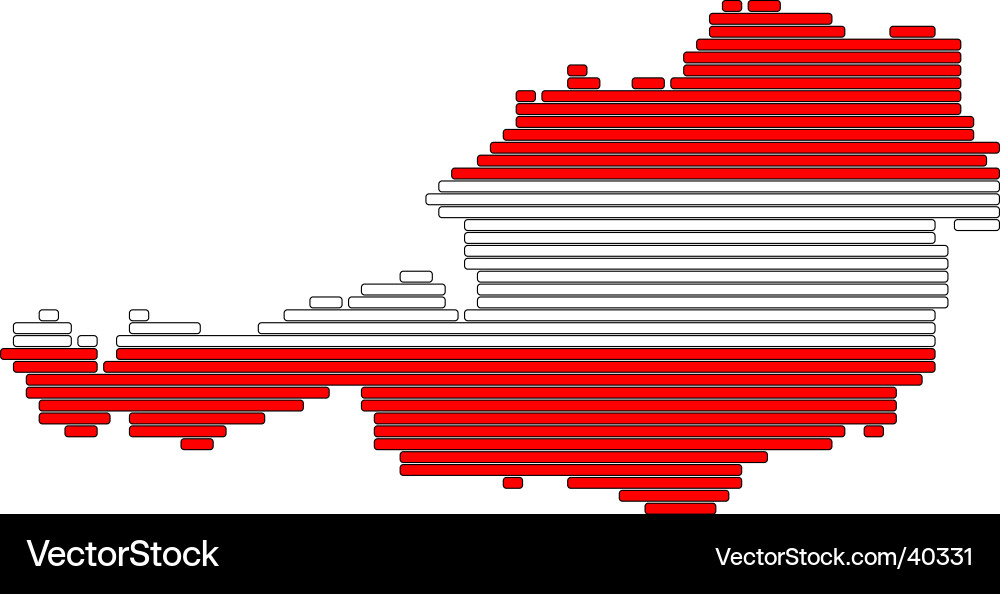 Map and flag of austria Royalty Free Vector Image
