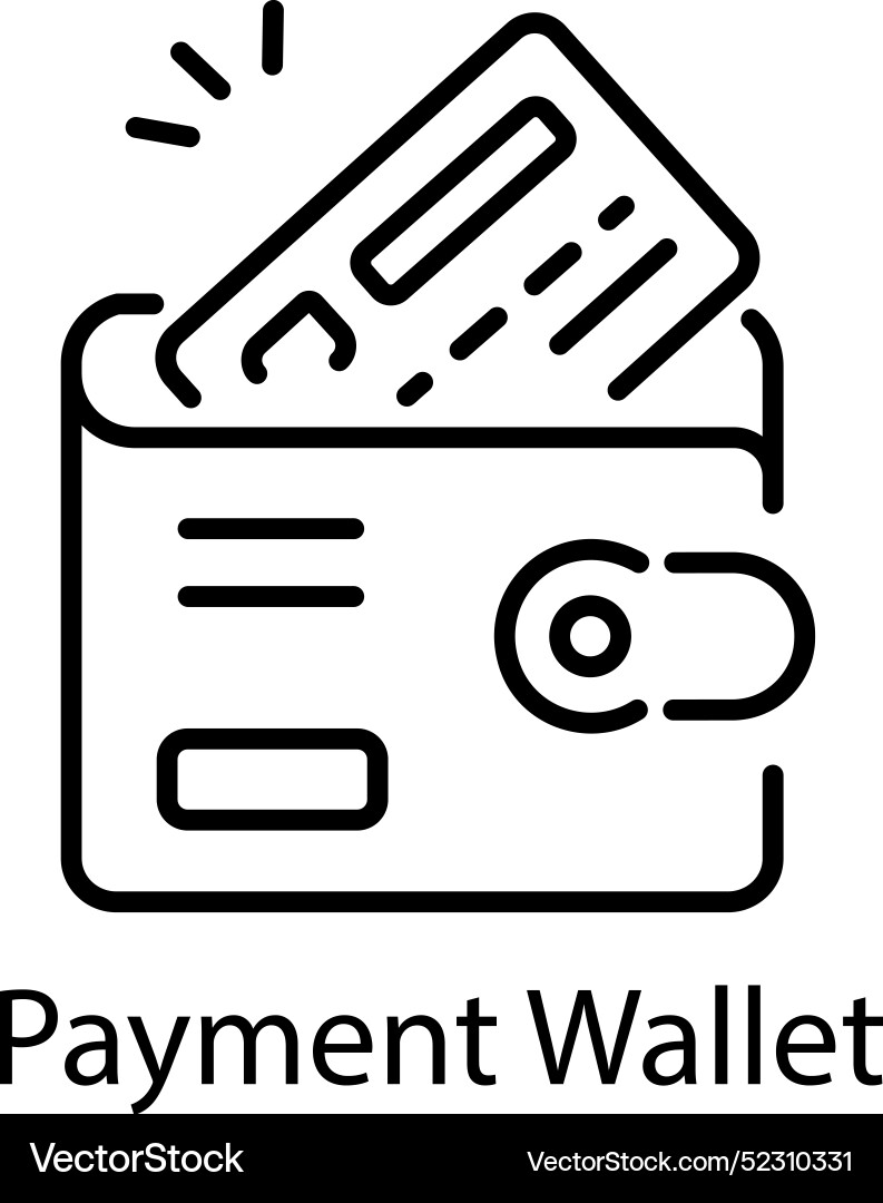 Payment wallet Royalty Free Vector Image - VectorStock