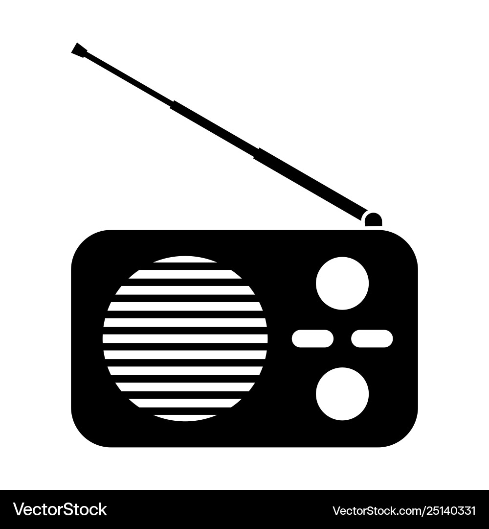 Radio receiver icon on white background Royalty Free Vector
