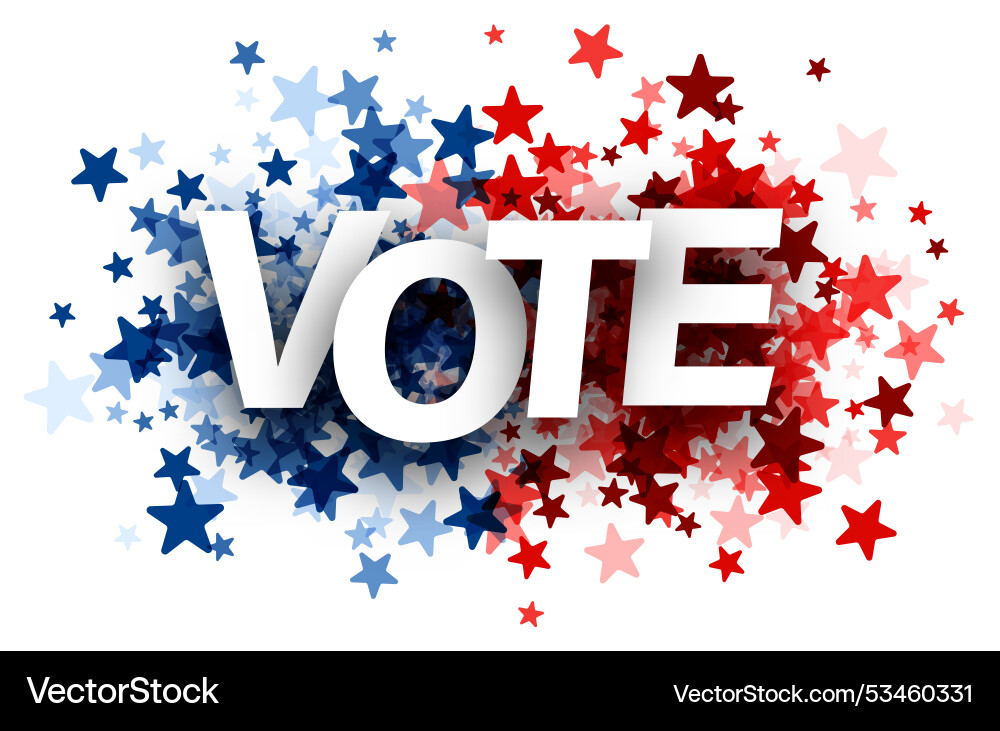 Red & Blue Stars Election Campaign Royalty Free Vector
