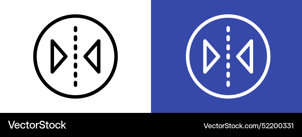 Reflect tool icon logo sign set outline Royalty Free Vector