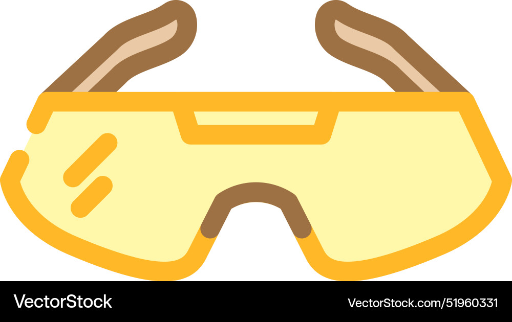 Safety glasses ppe protective equipment color icon