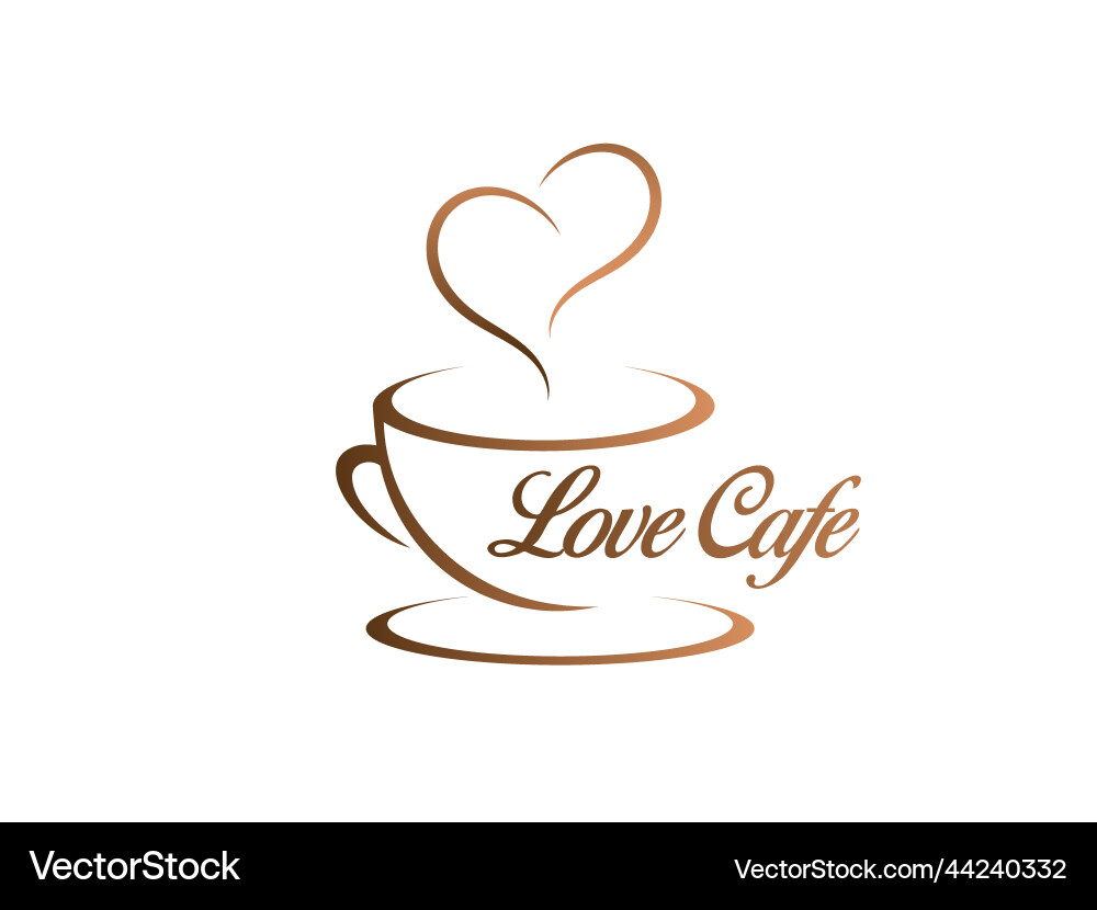 Coffee Love Logo Coffee Cup Logo Vector Vector Art & Graphics