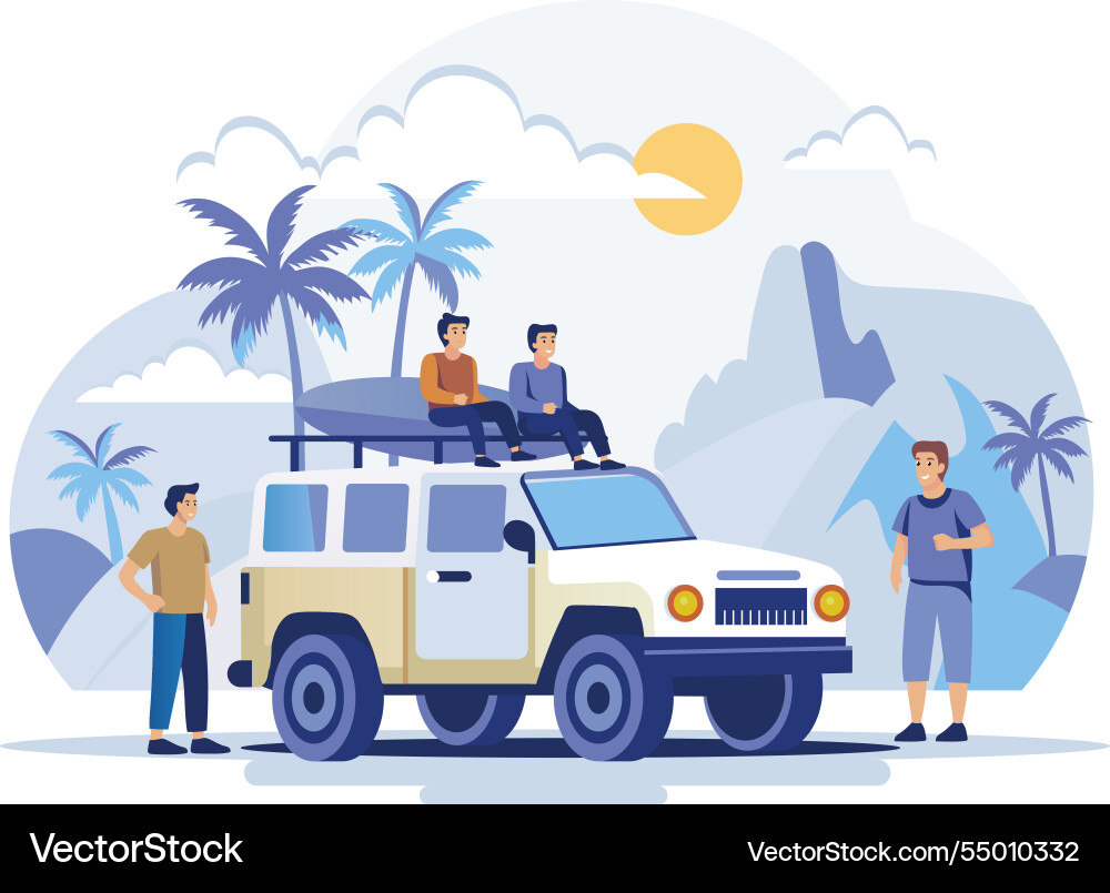 Desert expedition Royalty Free Vector Image - VectorStock