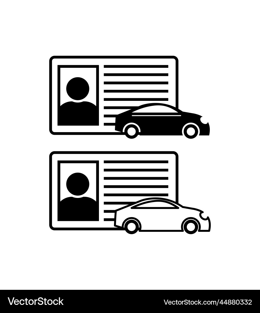 Driver's License Icon Royalty Free Vector Image
