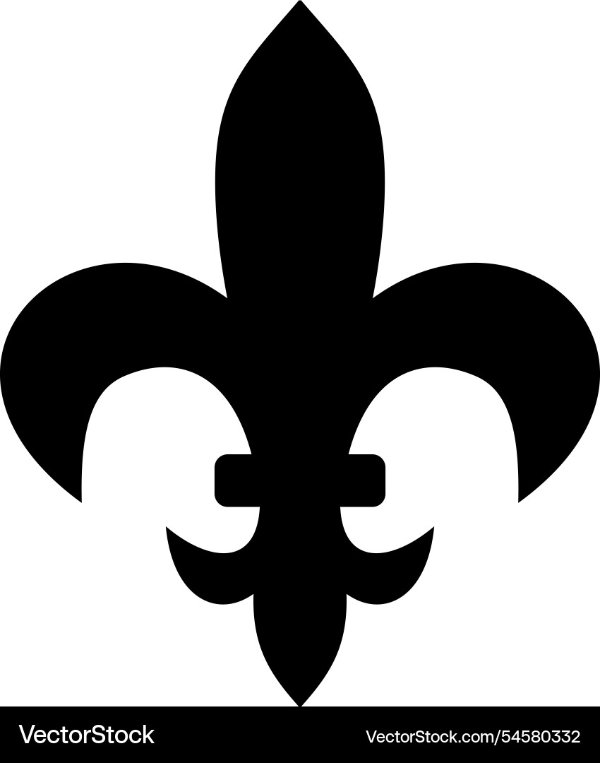 Fleur de lis heraldic icon Royalty Free Vector Image