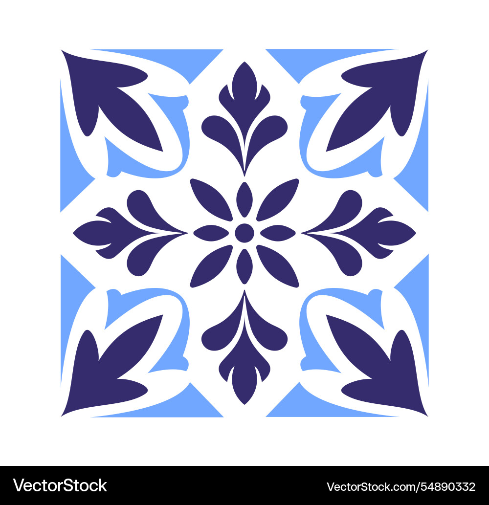 Floral Tile Pattern Royalty Free Vector Image - VectorStock