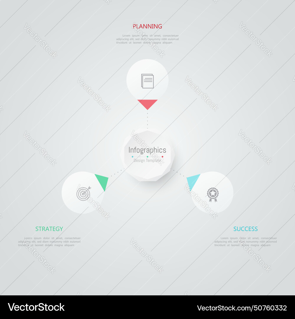 Infographic 3 options design elements Royalty Free Vector