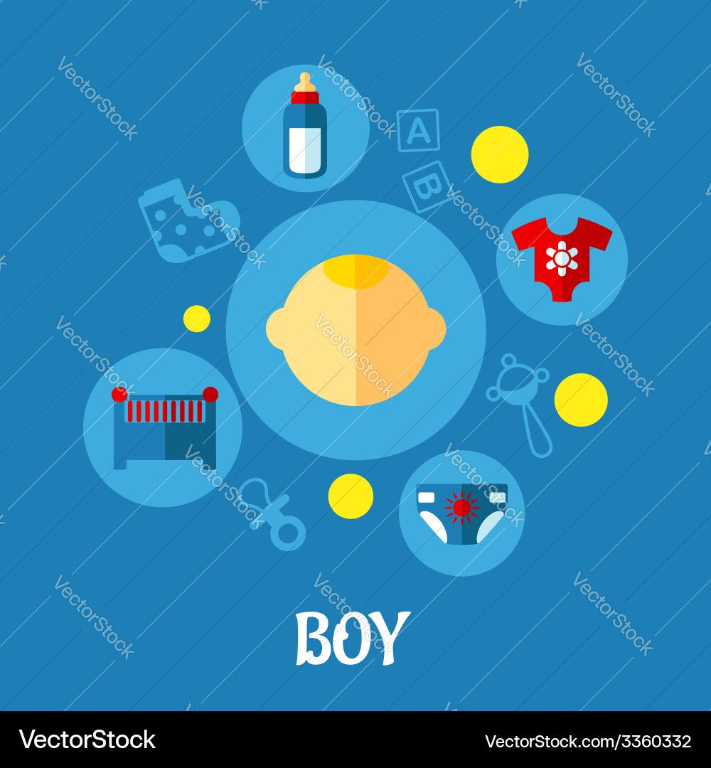 Little boy concept graphic design Royalty Free Vector Image