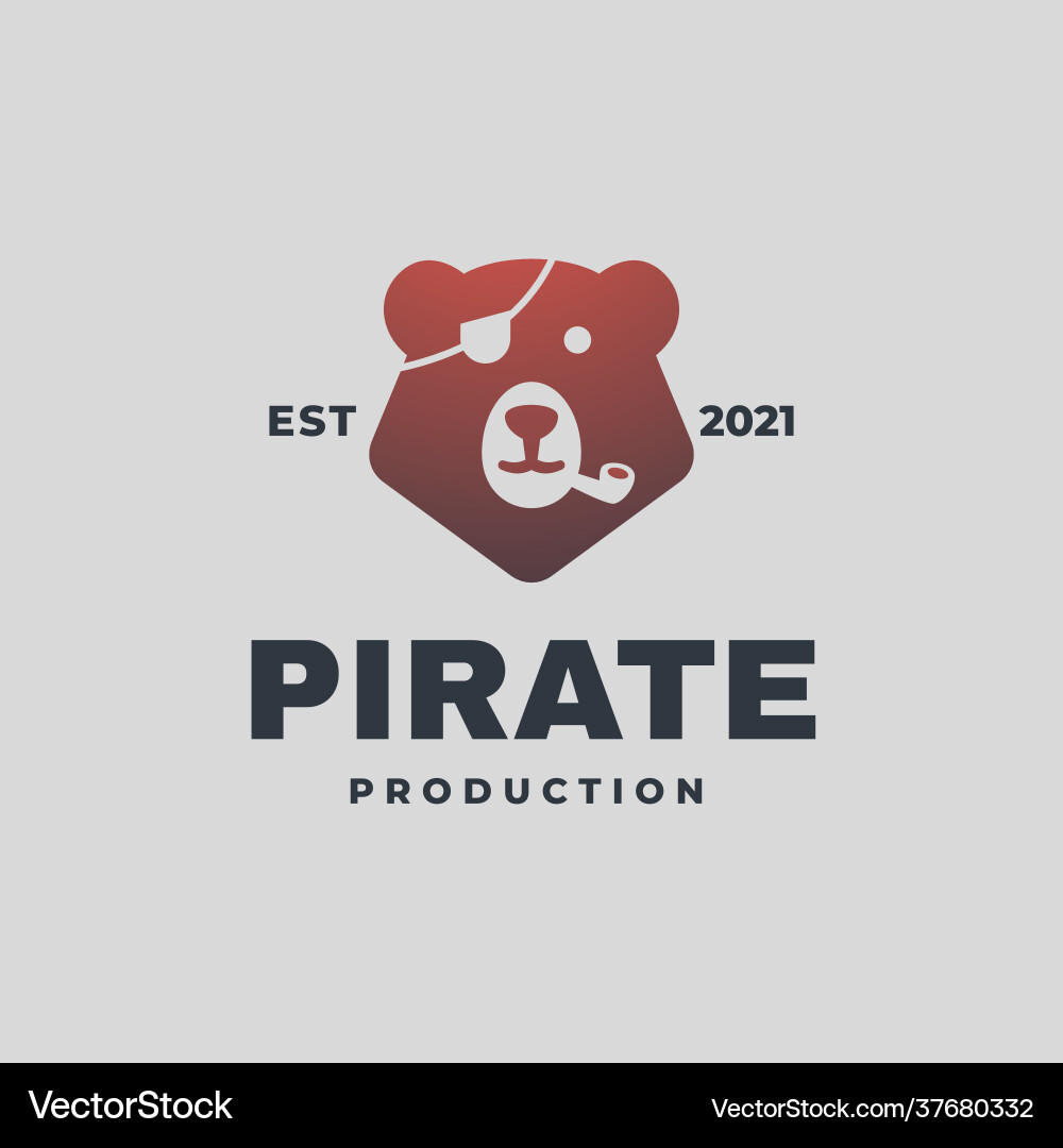 Logo pirate simple mascot style Royalty Free Vector Image