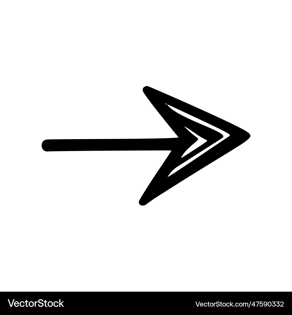 Next direction - arrow icon Royalty Free Vector Image