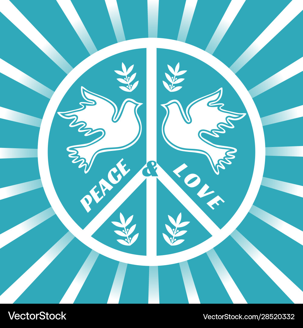 Peace and love Royalty Free Vector Image - VectorStock