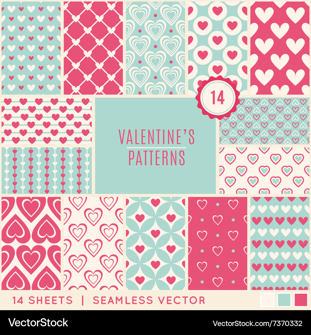 Romantic Heart Pattern Royalty Free Vector Image