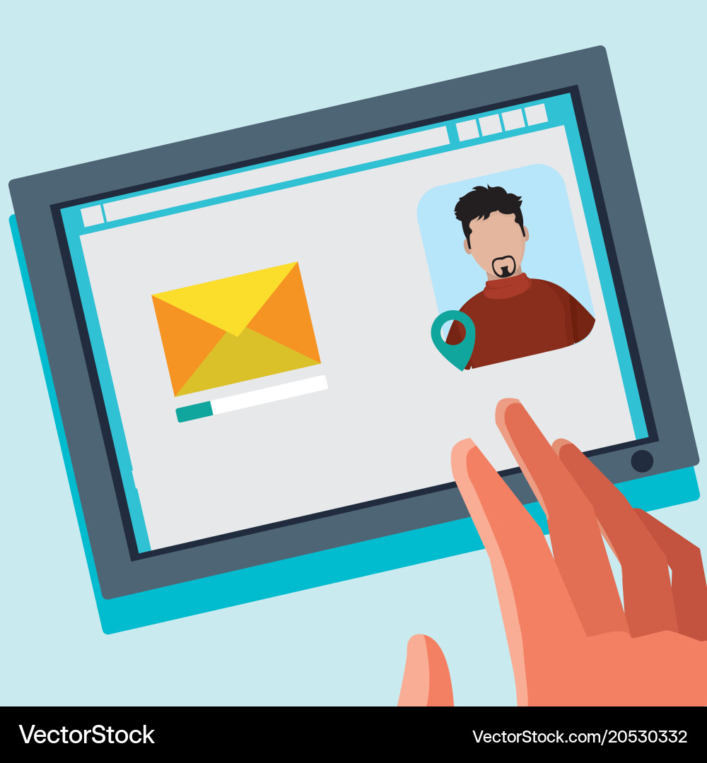 Sending email to contact Royalty Free Vector Image