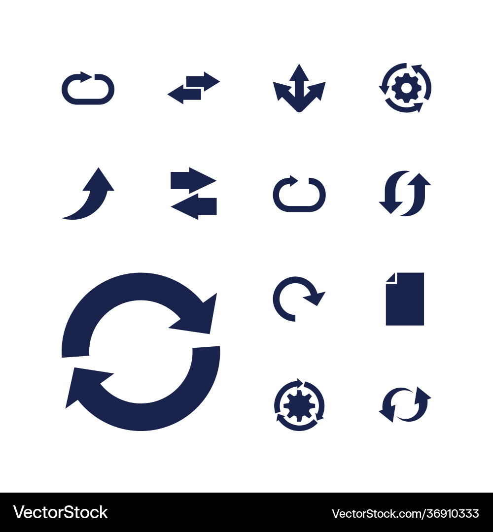 13 reload icons Royalty Free Vector Image - VectorStock