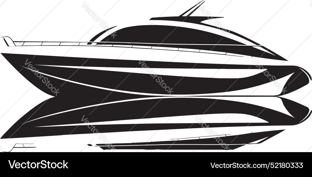 Gentle glide minimal boat logo miniature mariner Vector Image