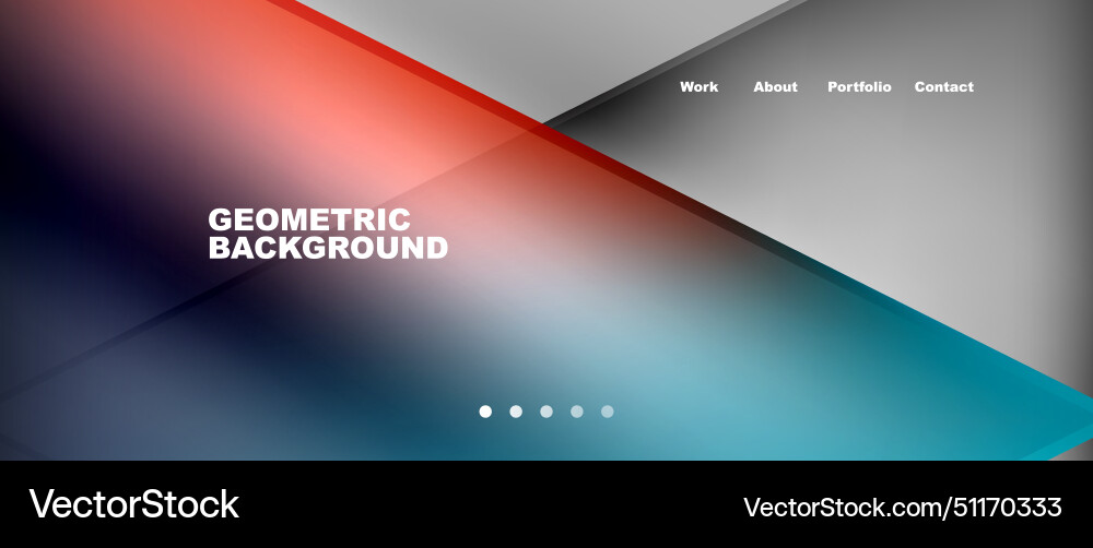 Geometric background with red gray and blue Vector Image