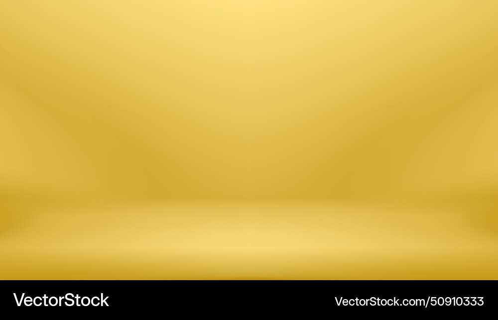 Gold gradient background abstract studio Vector Image