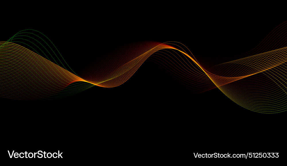 Golden flowing lines banner design Royalty Free Vector Image