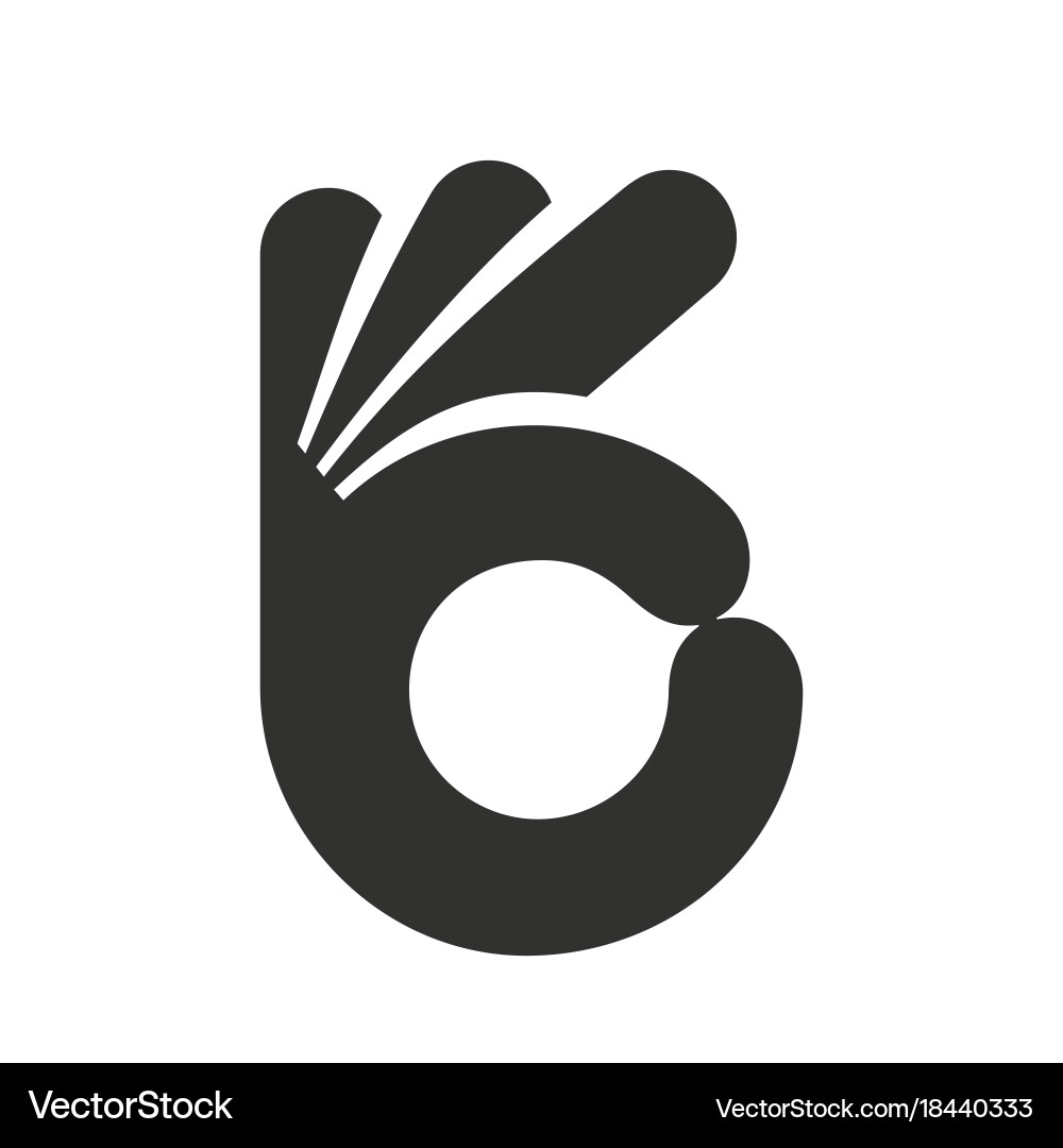 Hand Gesture Ok Symbol Royalty Free Vector Image