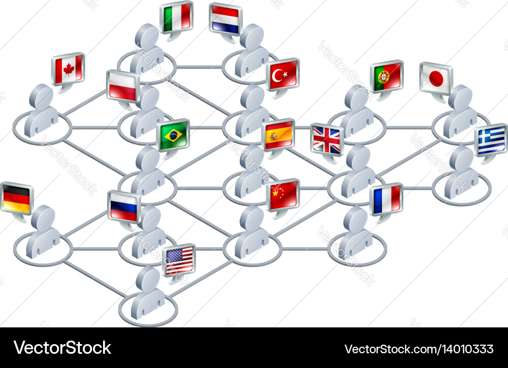 International network Royalty Free Vector Image