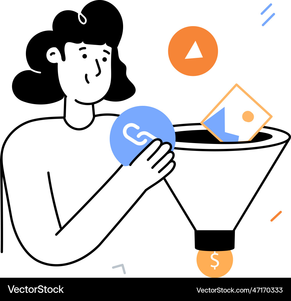 Marketing funnel Royalty Free Vector Image - VectorStock