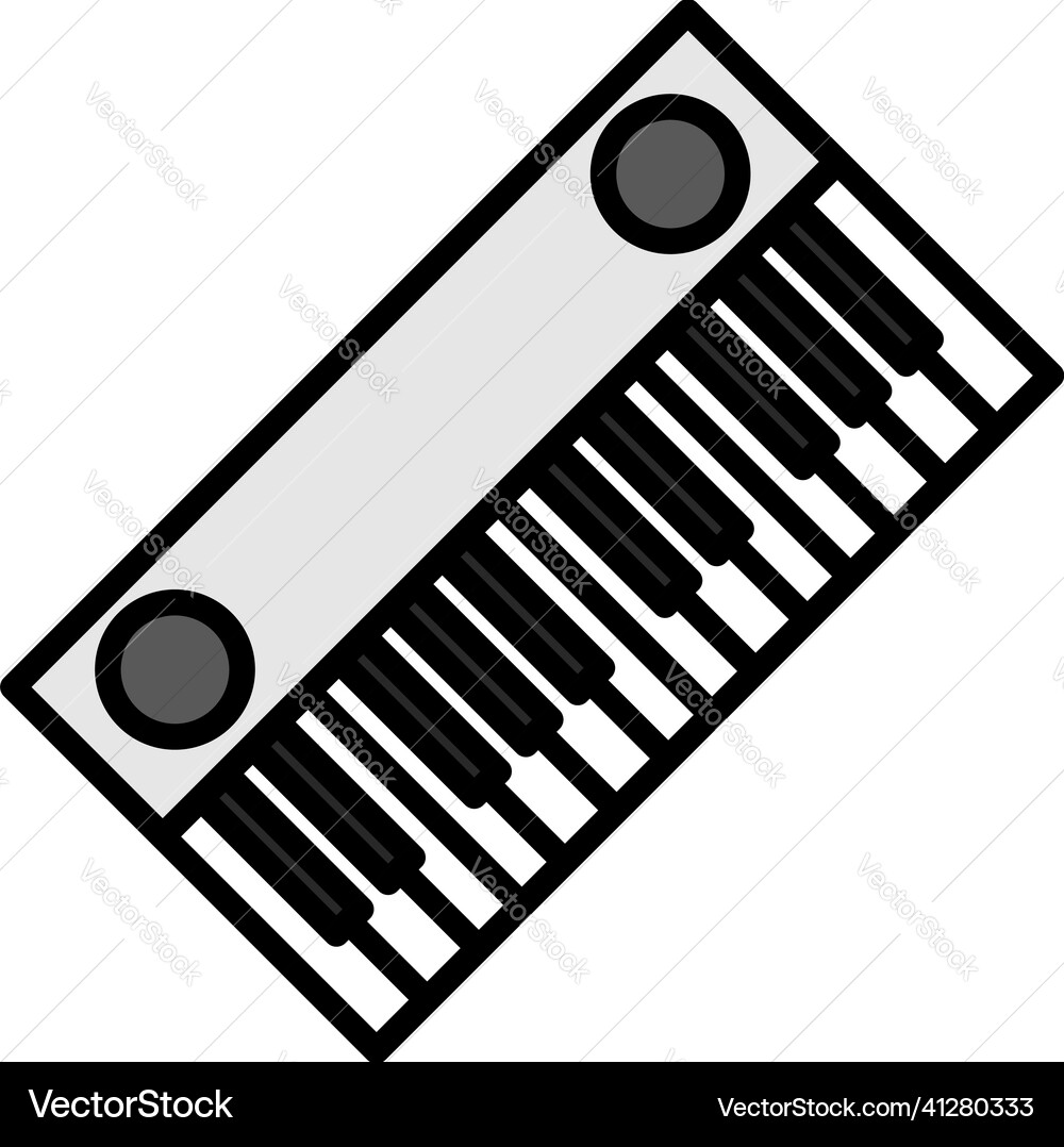 Piano keyboard icon Royalty Free Vector Image - VectorStock