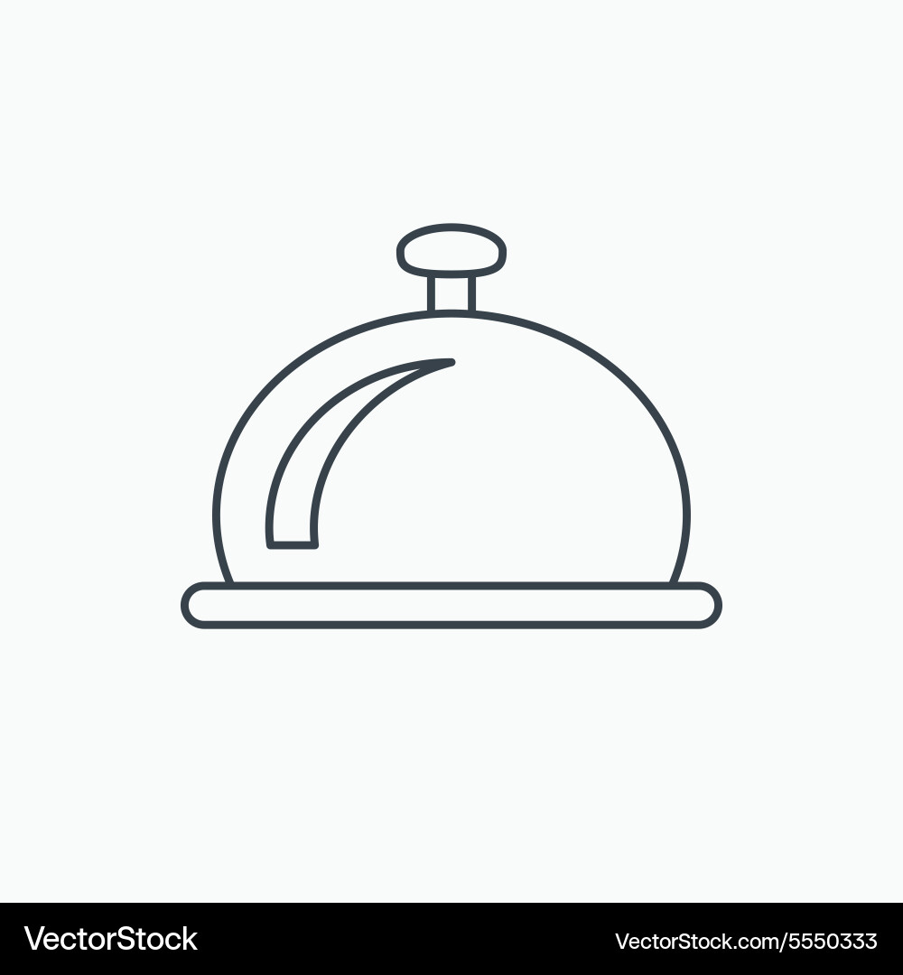 Reception bell icon hotel service sign Royalty Free Vector