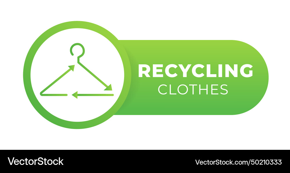 Recycling clothes icon for business Royalty Free Vector