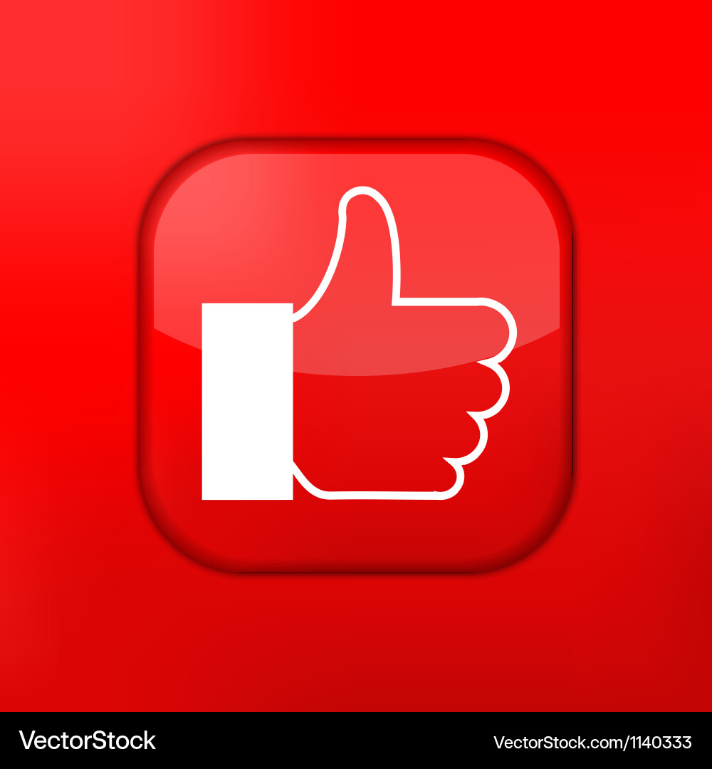 Red Icon Set - Like, Rate, Value Royalty Free Vector Image