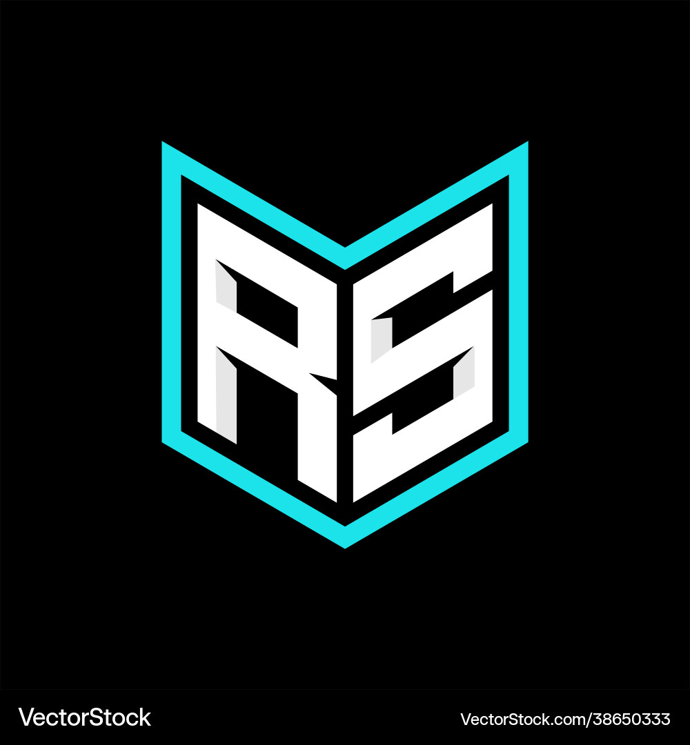 Rs erstes Logo Monogramm Designs moderne Vorlagen Vektorbild