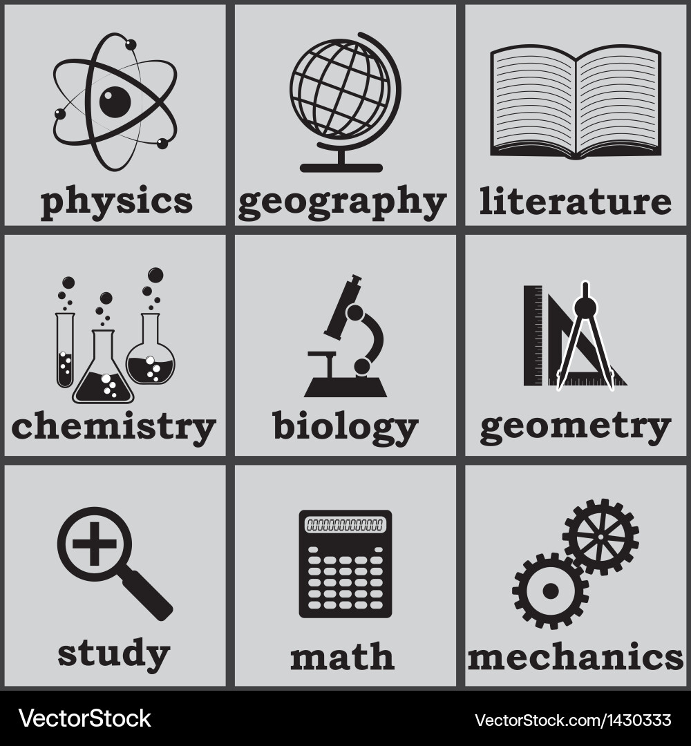 Symbols of education Royalty Free Vector Image