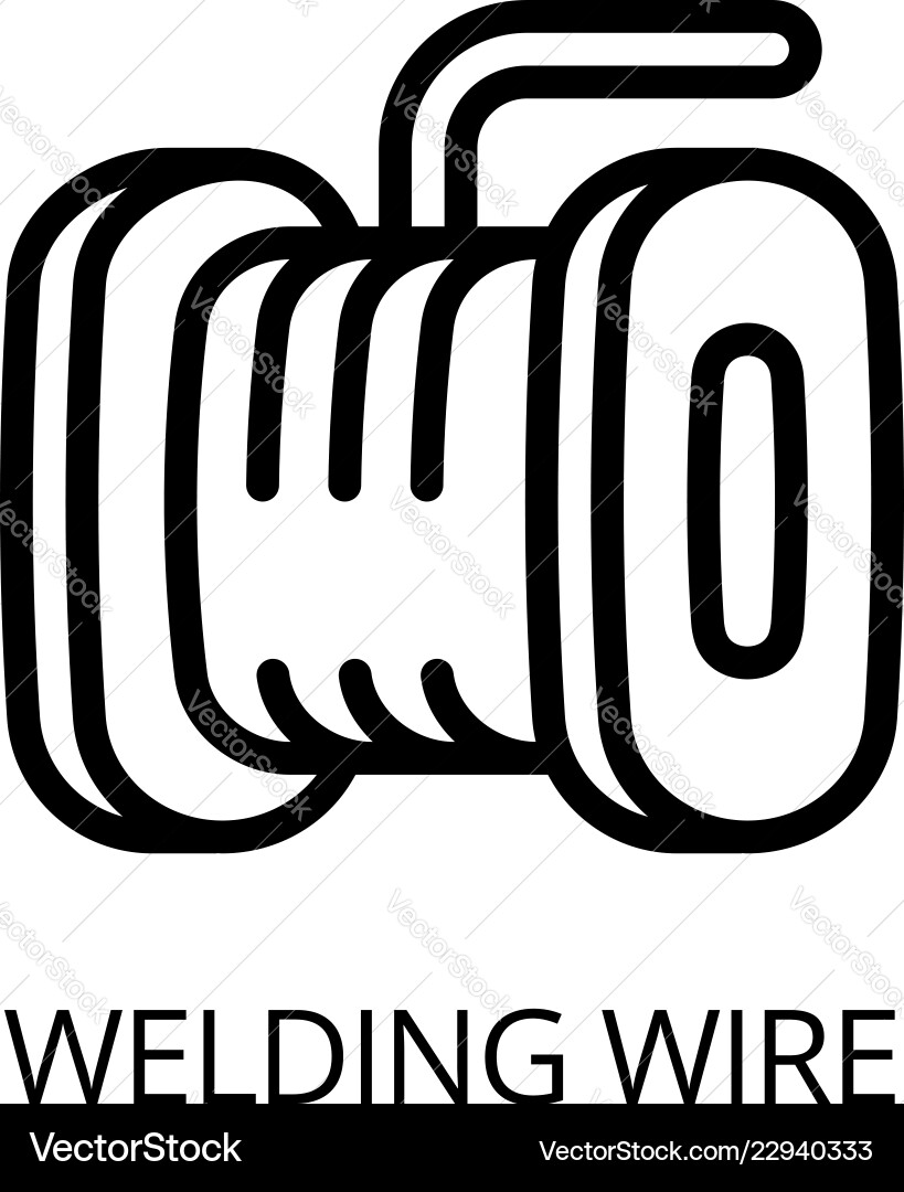 Welding wire icon outline style Royalty Free Vector Image
