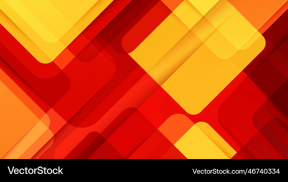 Abstract red and yellow geometric shape Royalty Free Vector