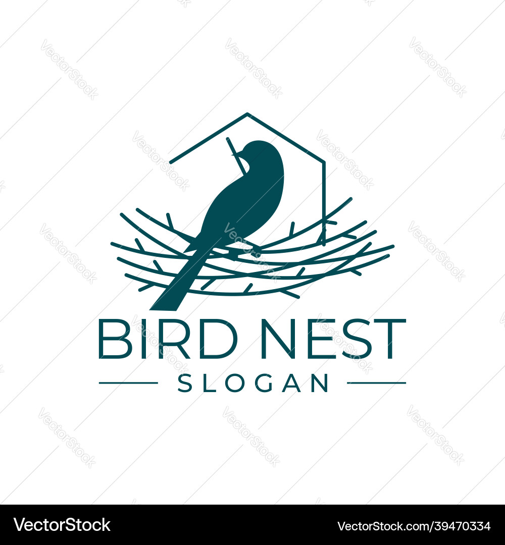 Nest Bird Logo Bird Nest Logo Design Royalty Free Vector Image