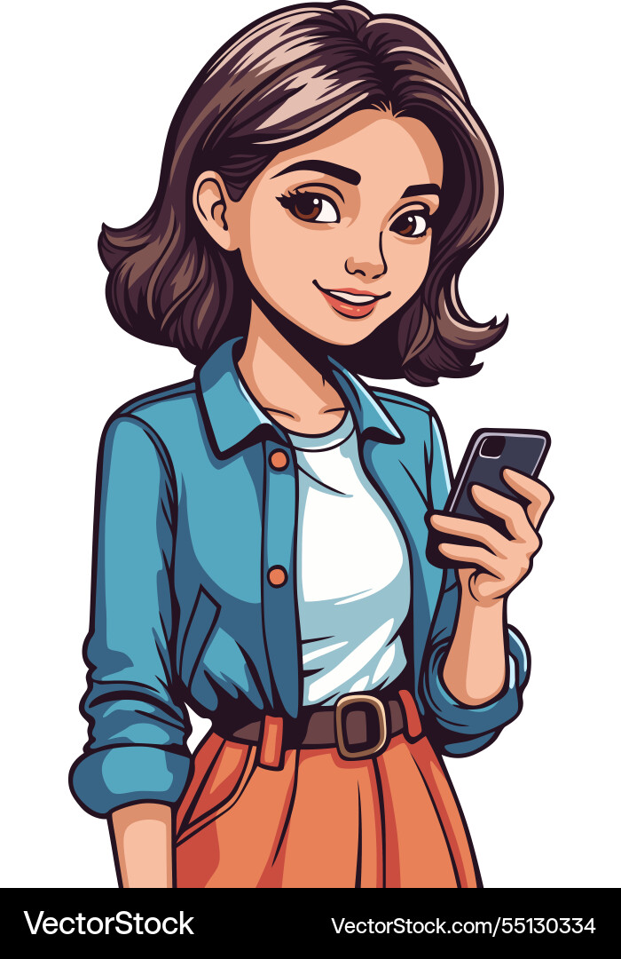 Cool girl Royalty Free Vector Image - VectorStock